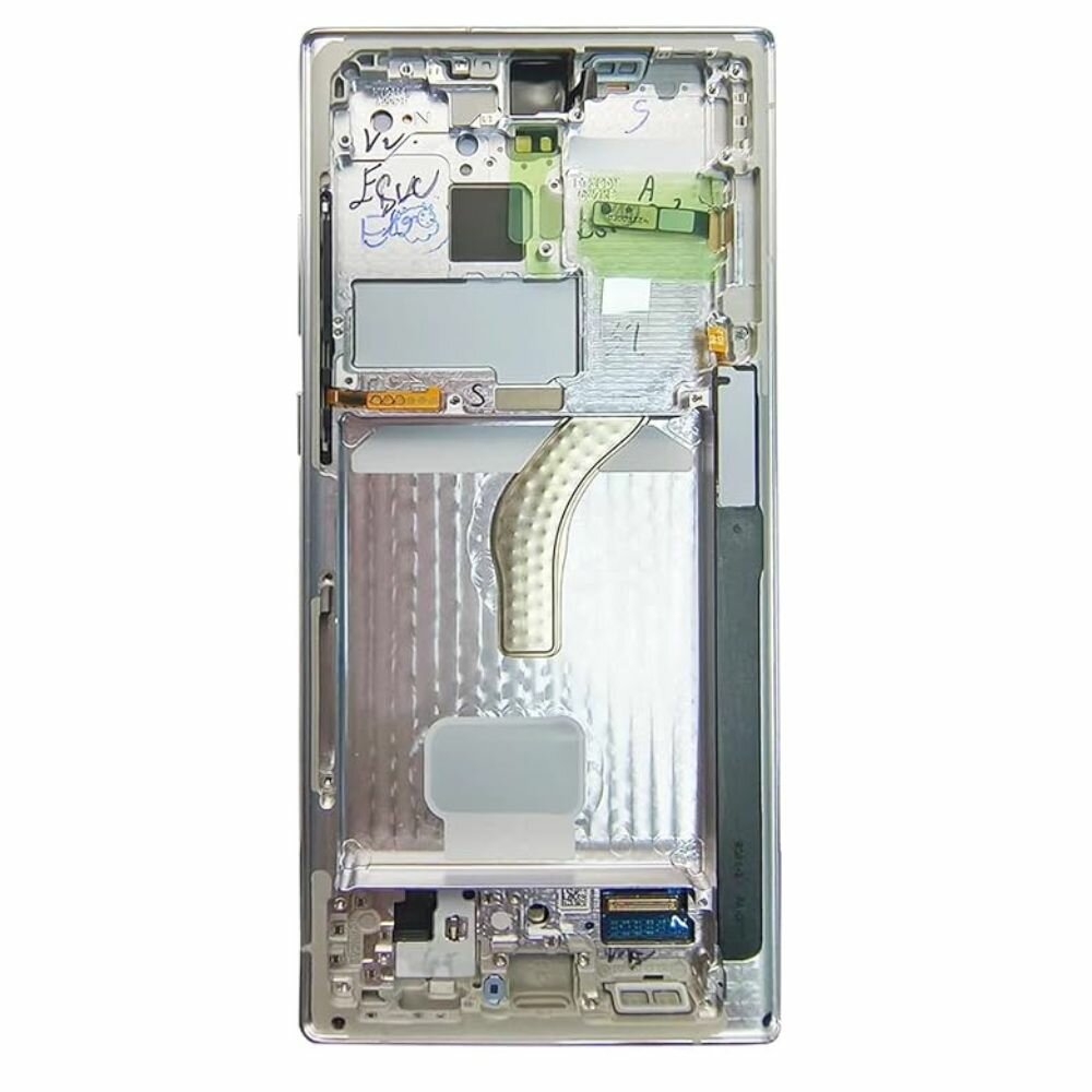 Дисплей в сборе с рамкой для Samsung S22 Ultra SM-S908 белый