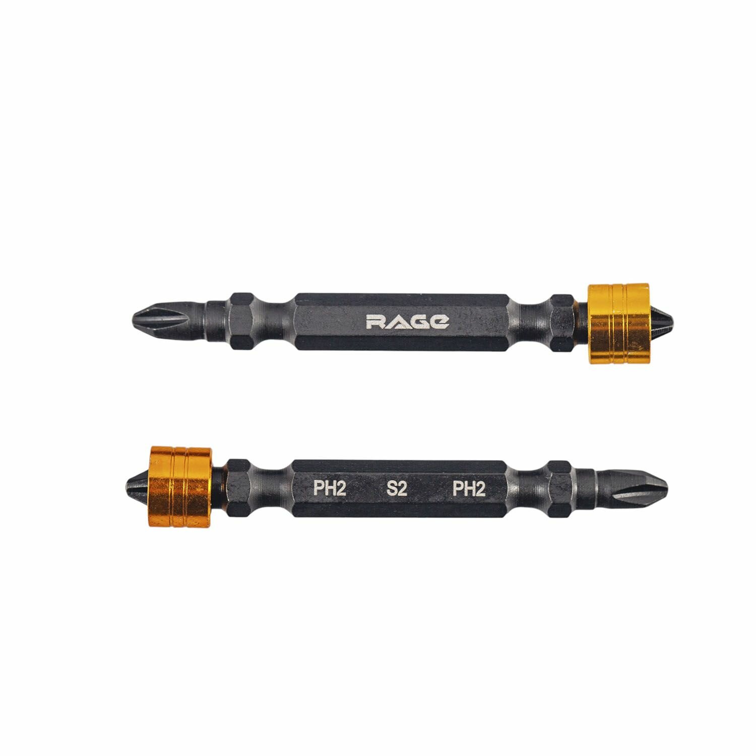 Биты магнитные двусторонние с ограничителем PH2, 65 мм, S2, 2 шт RAGE By VIRA 554233