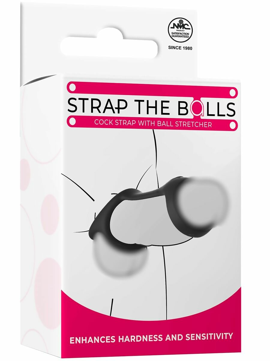 Двойное эластичное силиконое эрекционное кольцо для пениса и мошонки "Silicone Cock Strap With Ball Stretcher" 8.9см