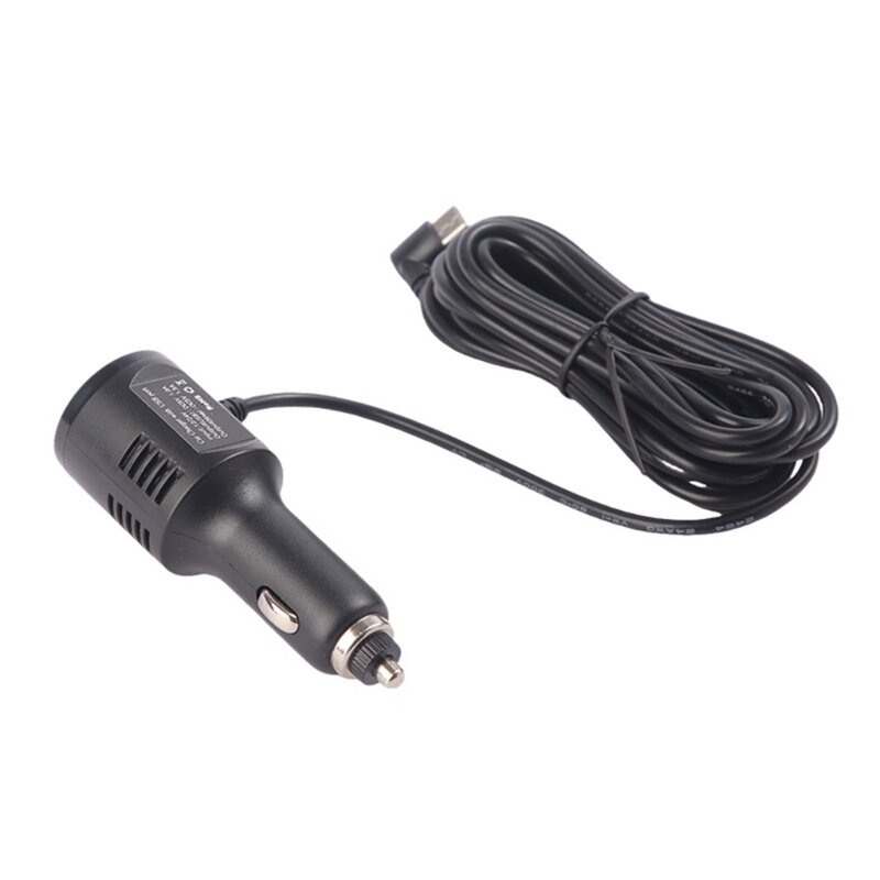 Автомобильное Зарядное Устройство С USB-Портом И 3,4-метровым Угловым Кабелем Type C Для Видеорегистраторов Смартфонов и Планшетов с Защитой Входа 12V 24V