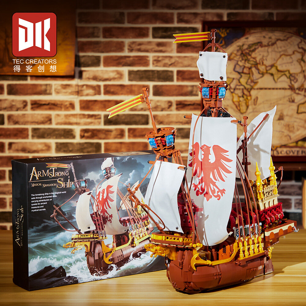 Chuangxiang 7031 Дракон и стражник сокровищ Ведьма Башня Строительные блоки Творческая сборка Игрушка в подарок