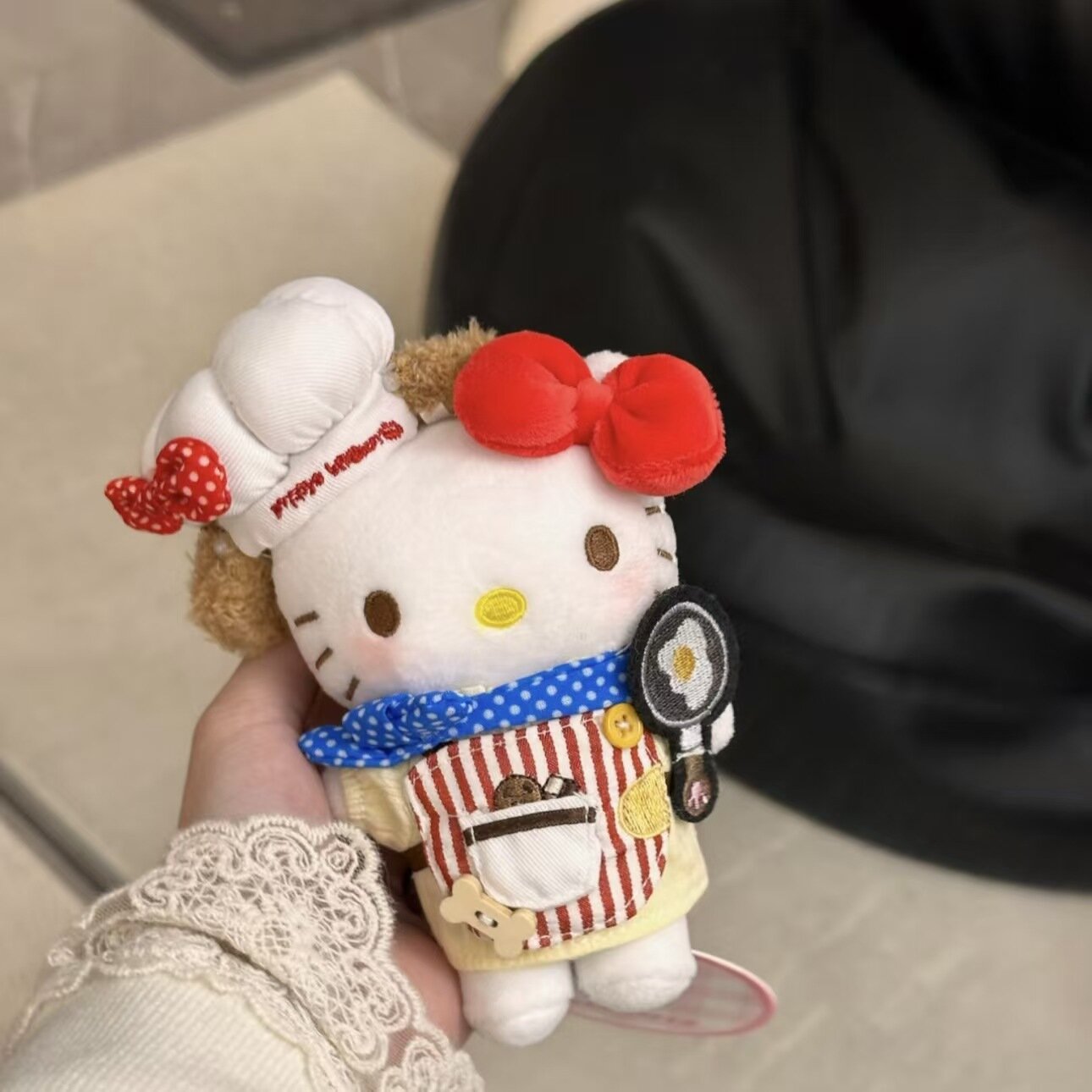 Подлинные аксессуары Hello Kitty Sanrio, подвеска для сумки, плюшевая кукла, брелок, украшение для рюкзака, игрушка для декора
