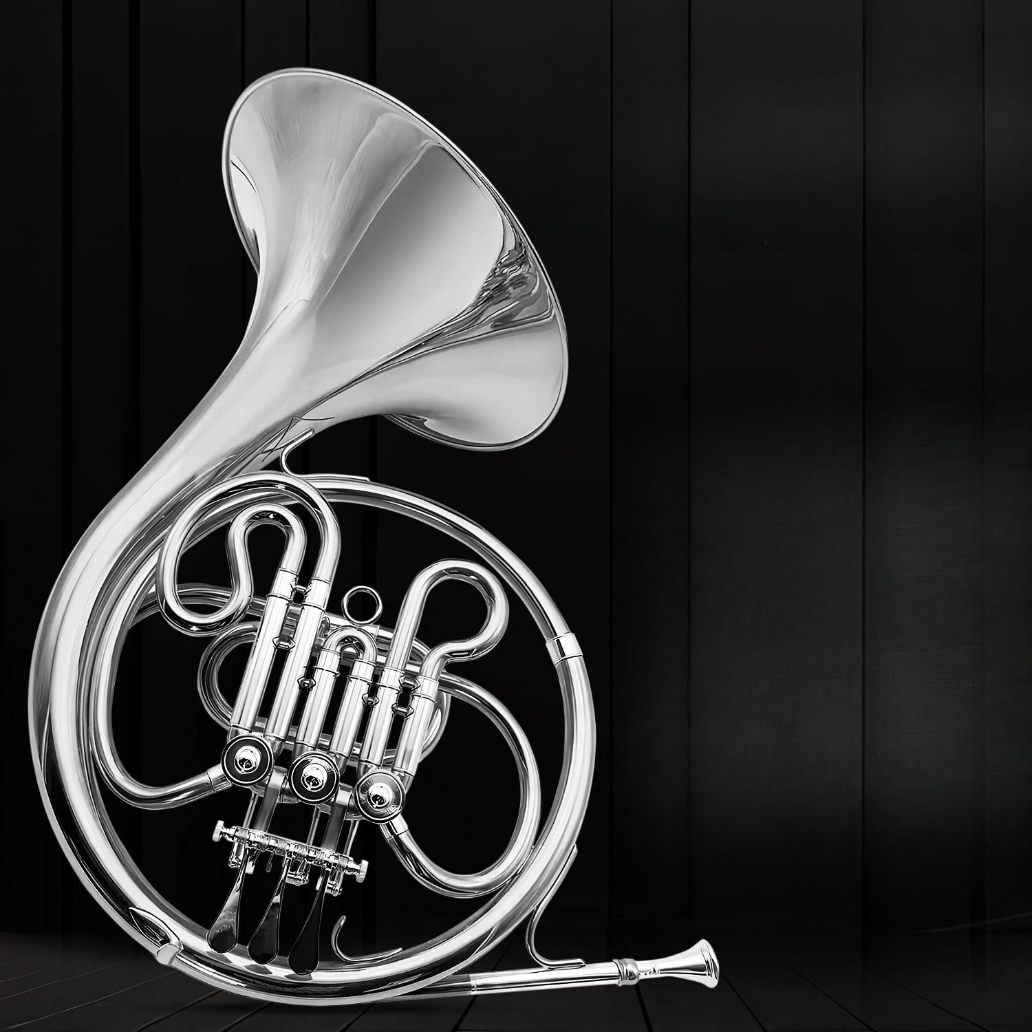 Валторна в строе B-F с тремя клавишами, четырьмя клавишами, однорядная, двухрядная