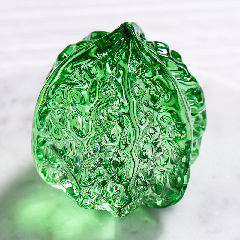 Цветной кристаллический ореховый орнамент, стеклянная ручная работа, ореховый фитнес-массажный гандбол, ручная игрушка, коллекция подарков