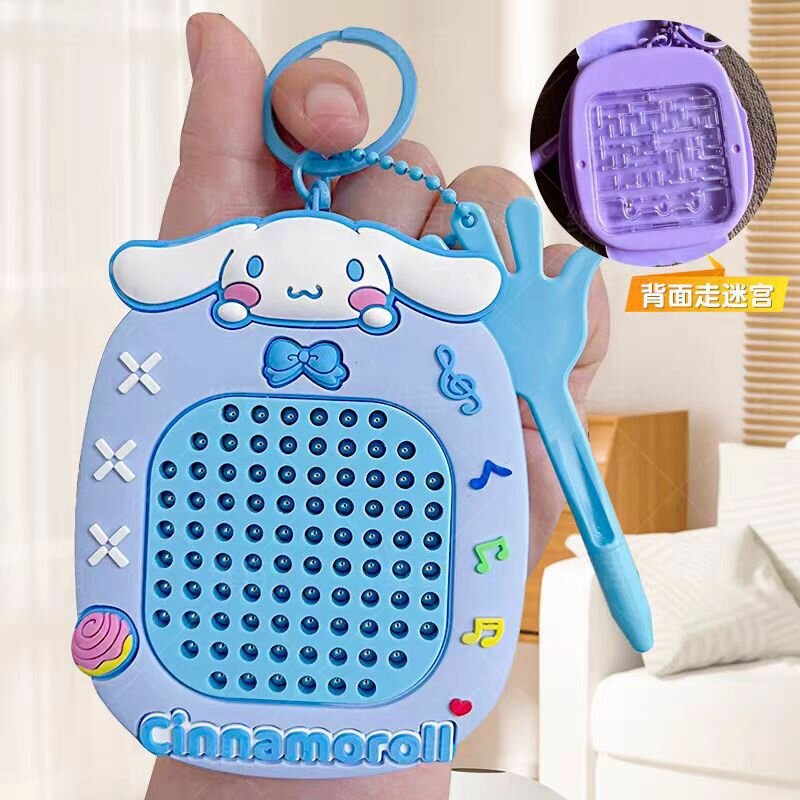 Детская магнитная доска для рисования с шариками, обучающий брелок, подвеска для рюкзака, креативная игрушка для рисования