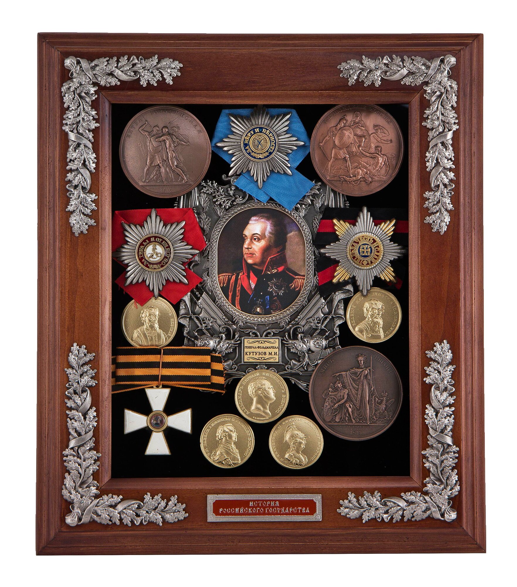Панно"Кутузов" мал. 34х30х4 см. ПГИ-219мал
