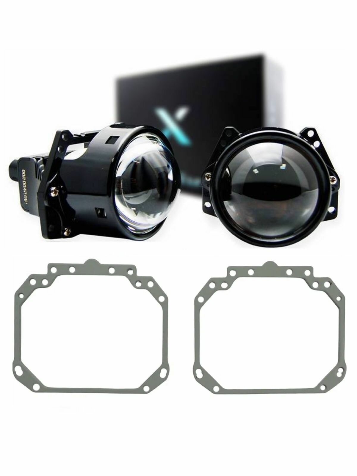 Bi Led линзы на BMW 5 E60 2003-2007 без AFS 5000k / Билед комплект с рамками для БМВ 5 Е60