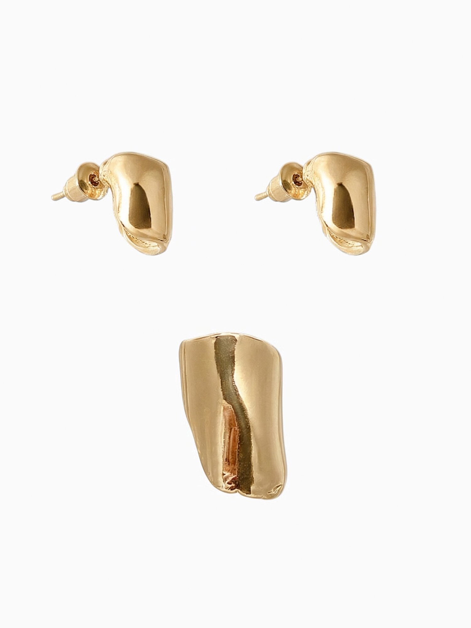 Серьги пусеты, каффы