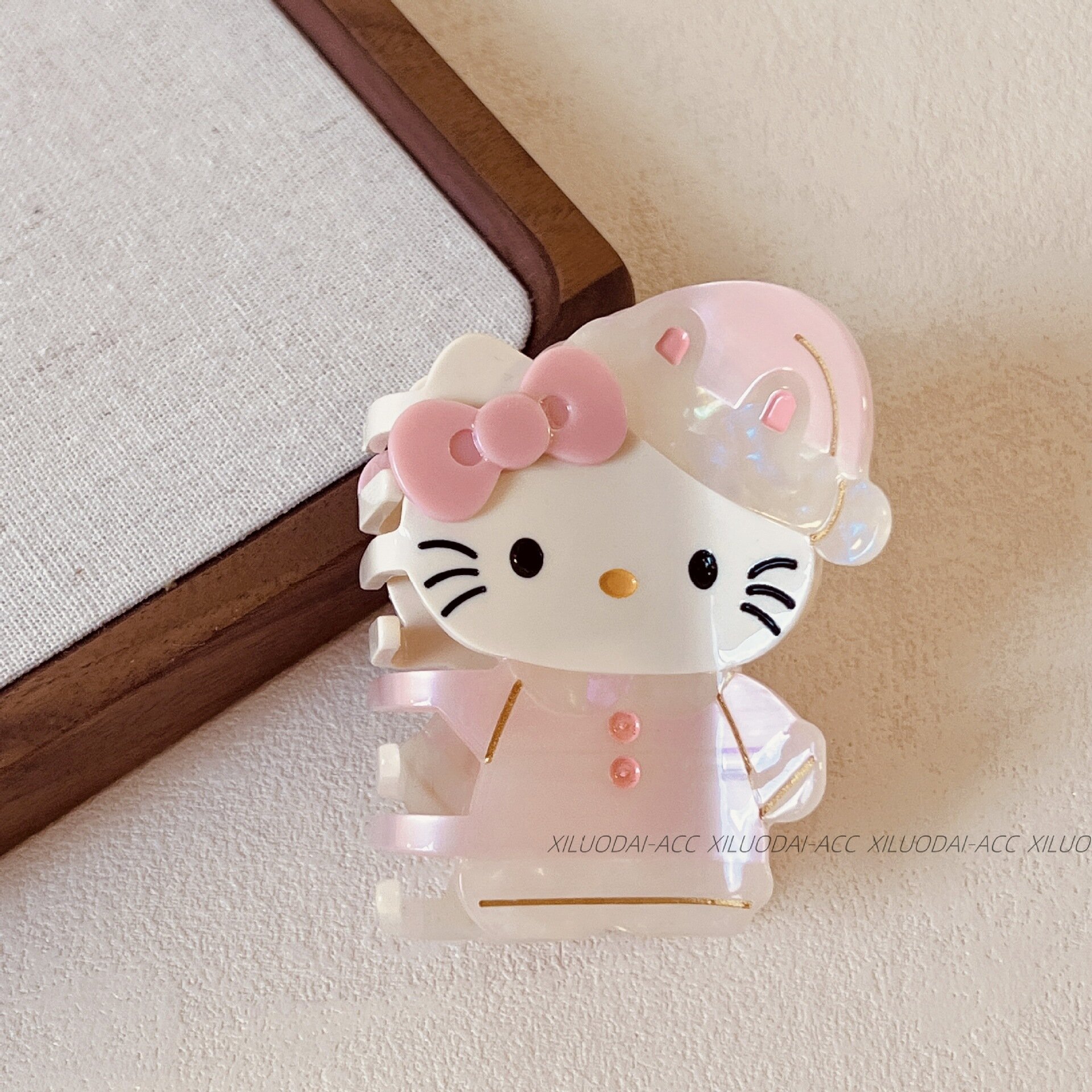 Милая заколка для волос в виде кошачьей лапки, ацетатная заколка с мультяшным котиком, трехмерная заколка-крабик, аксессуар для волос для милой девушки.