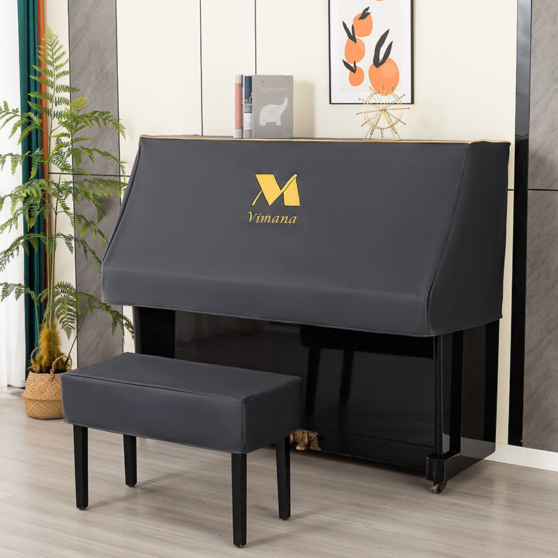 Водонепроницаемый чехол для пианино без стирки, полупрозрачный, черный, простой чехол для табурета, высококачественная ткань, чехол для электрического пианино, полный чехол из ткани