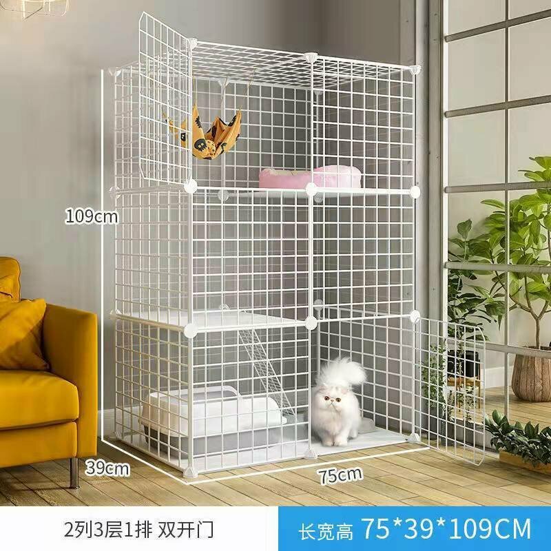 Клетка для кошек, очень большая, свободное пространство, двухъярусная вилла для кошек, домик для питомцев, большой домик для кошек, интегрированный без туалета