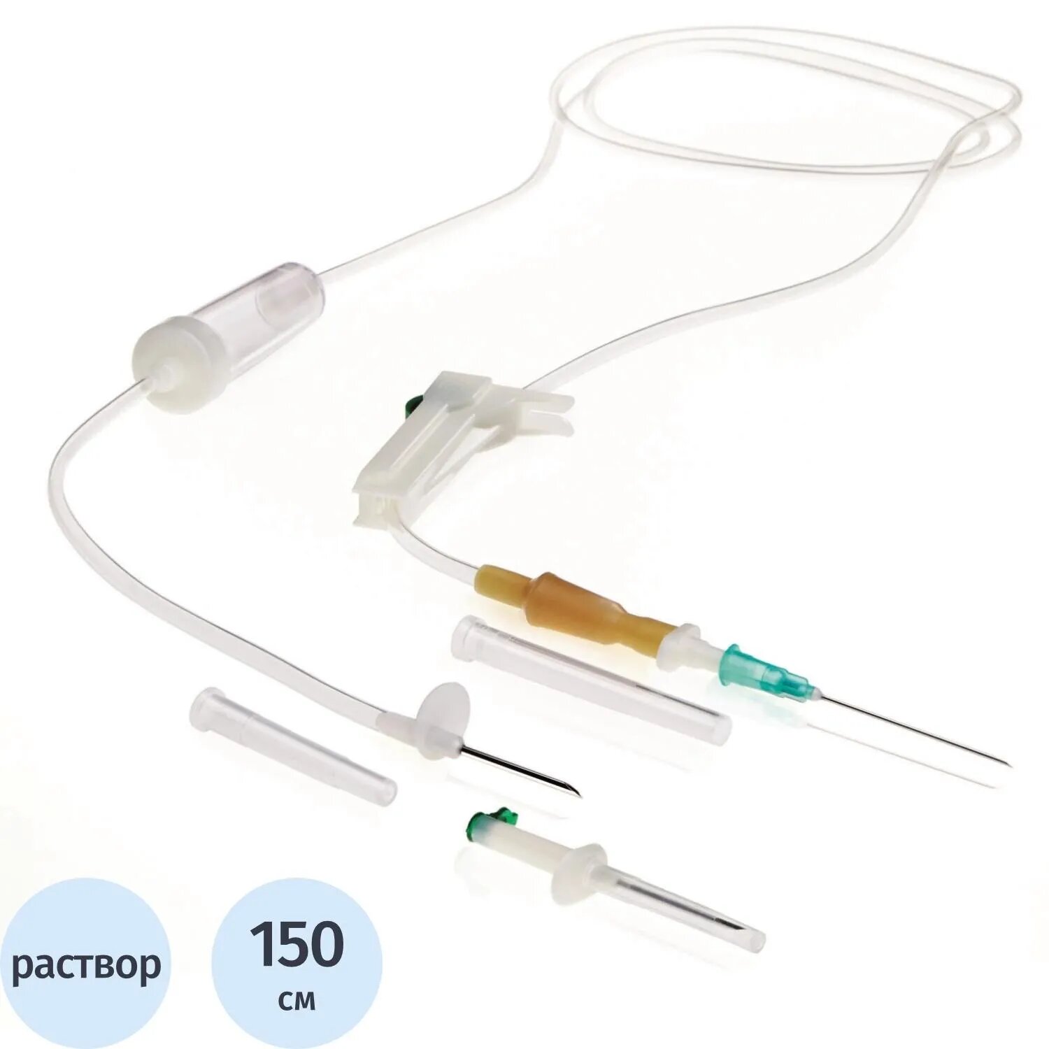 Система переливания р-ров одноразовая (металл. шип ) игла 0.8х40 21G SFM