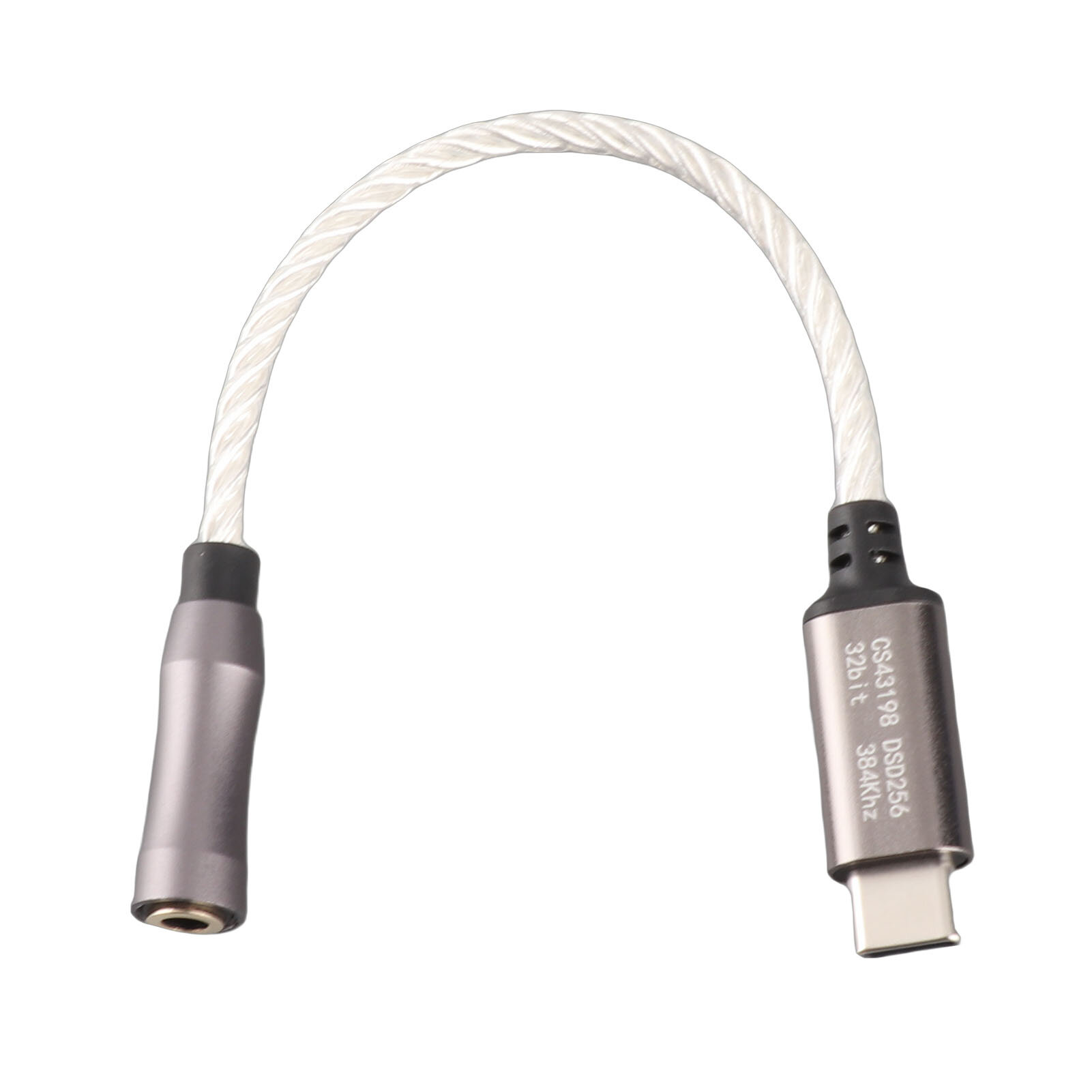 Тип C до 3,5 мм Усилитель для наушников 15 см/5,9 дюйма 120db Усилитель для наушников для Android PCSilver