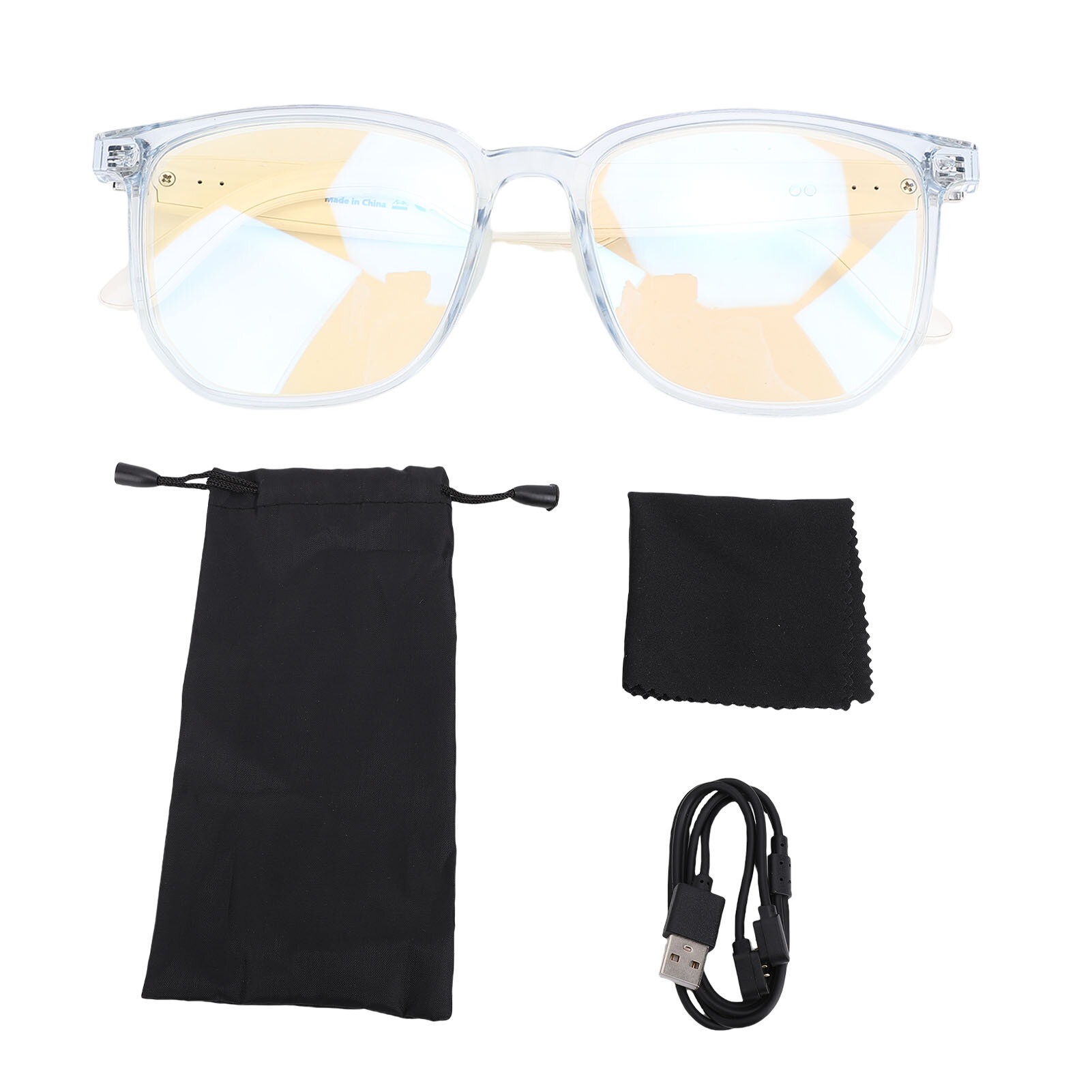 Умные очки с линзами, фильтрующими синий свет, Bluetooth 5.4, сенсорным управлением, голосовым помощником на основе ИИ, функцией фотосъемки, звонками и воспроизведением музыки.