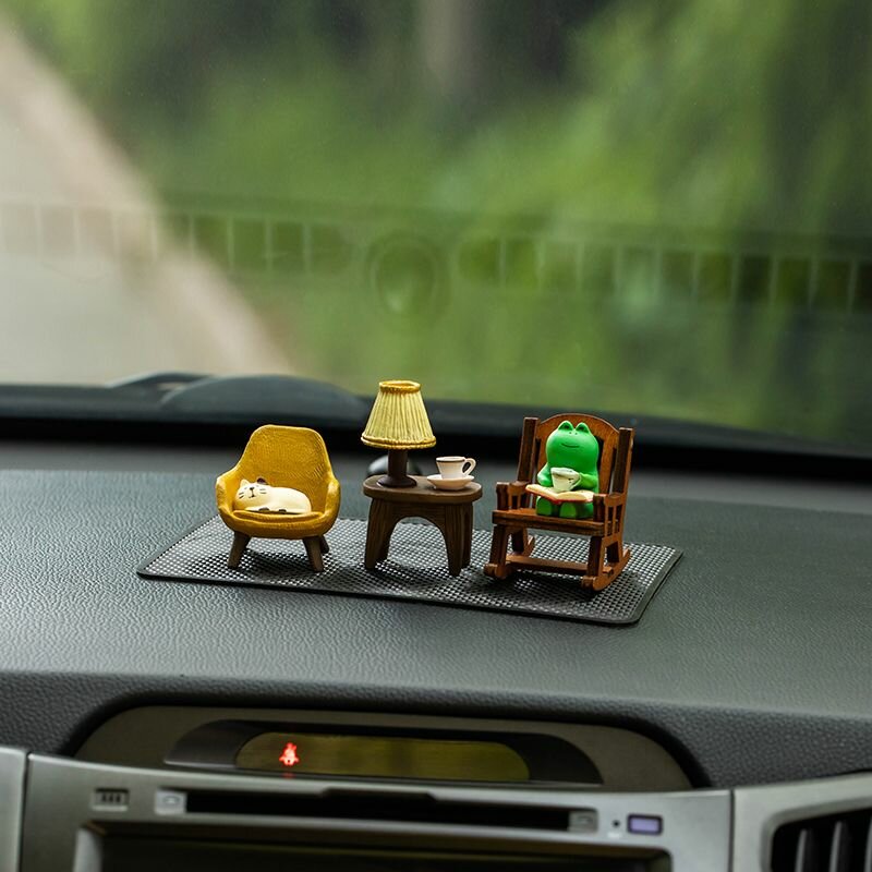 Украшение для автомобиля в виде лягушки, милый подарок для автомобиля, мультяшные автомобильные аксессуары, украшение для центральной консоли