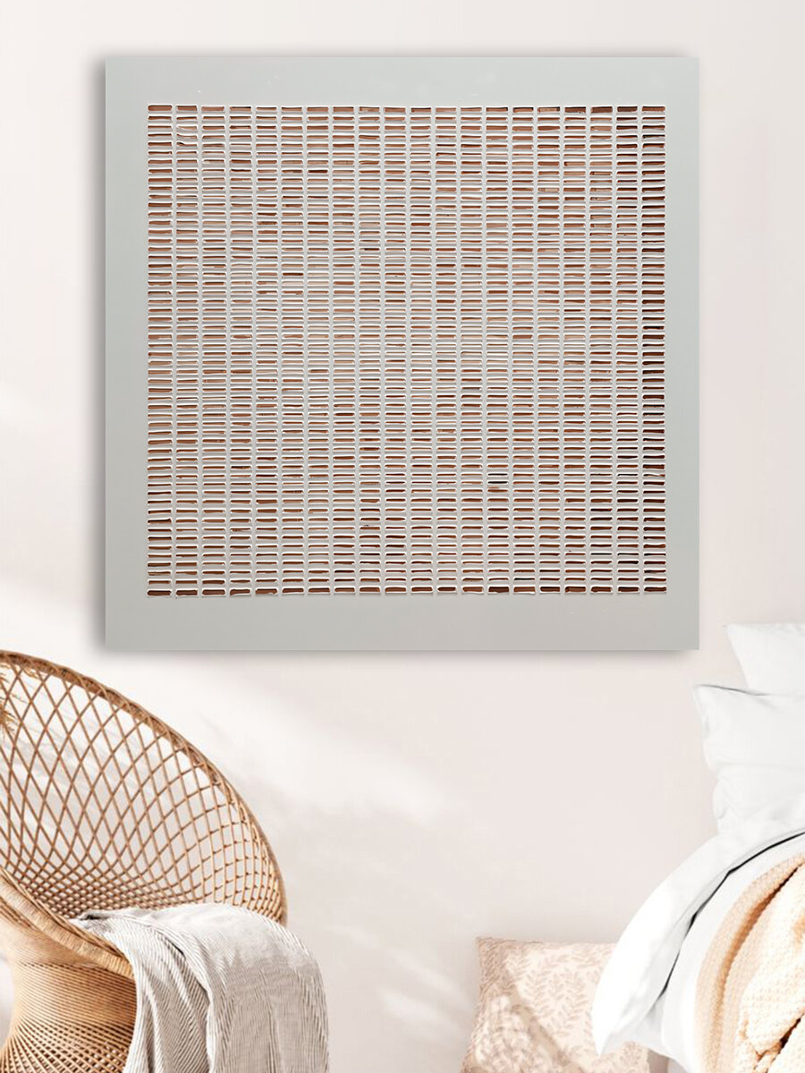 Картина на холсте - "Абстрактный минимализм с эффектом 3D, бетон, штукатурка (картина плоская печать на холсте)", 40х40 см.