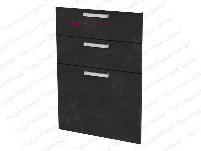 Кухонный фасад Ф-43 бетон графит (Бетон) Huge Mebel . Ширина 596 Высота 702. Кухонные фасады