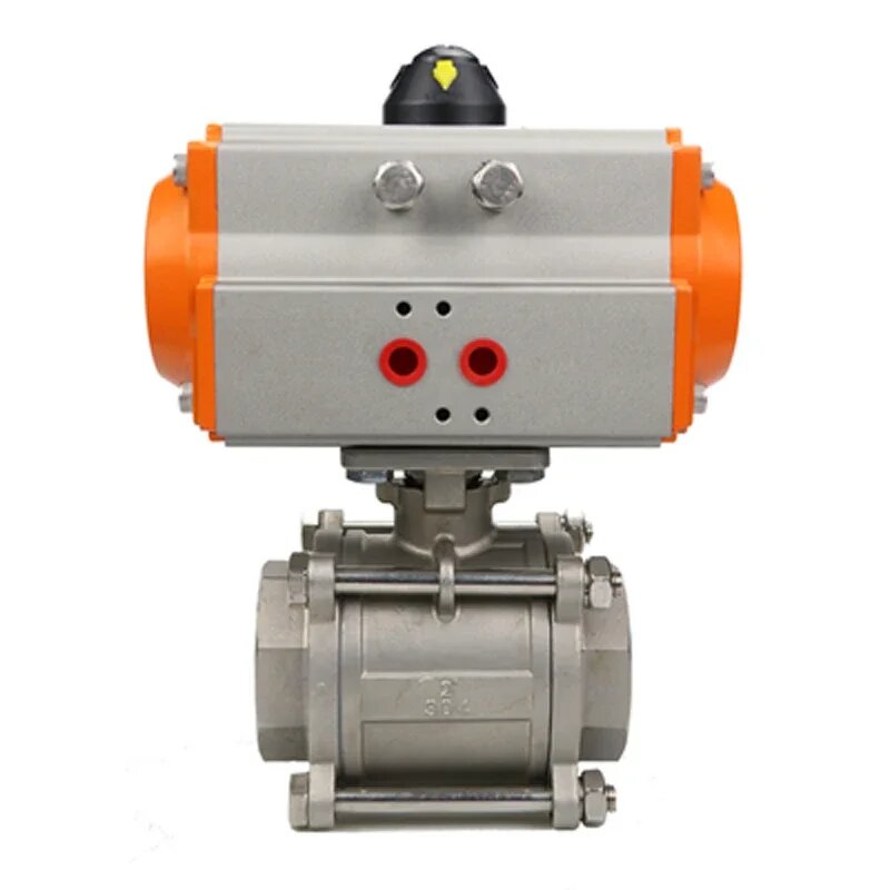 Трехкомпонентный пневматический шаровой кран DN8-DN50 304 4point DN15