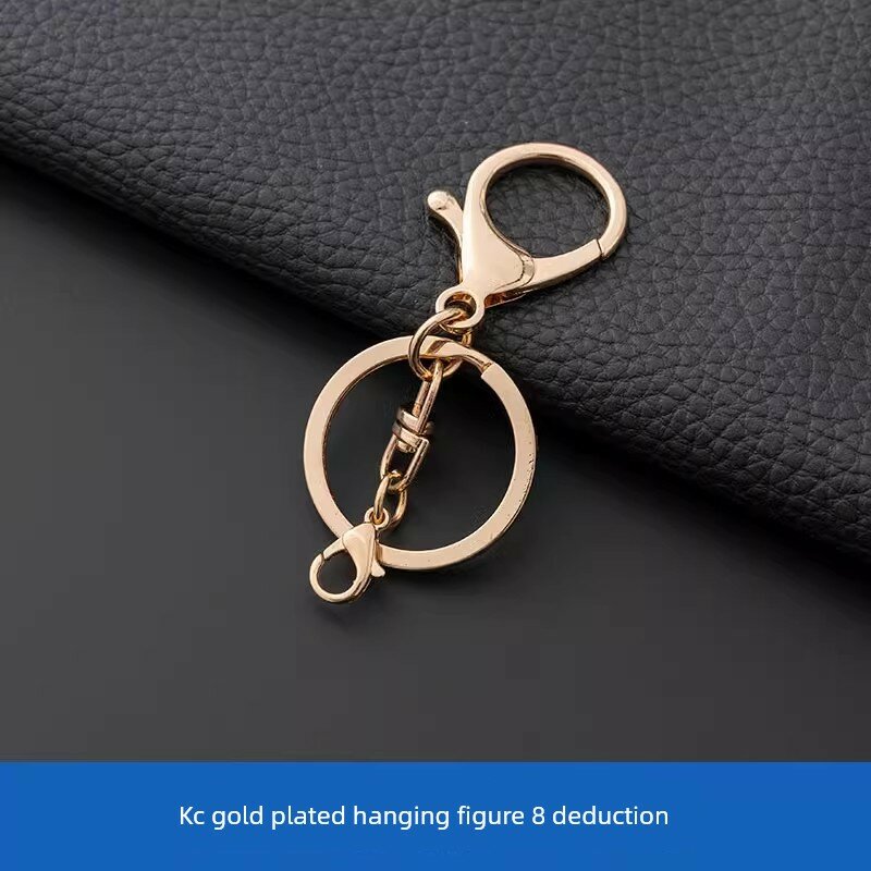 Набор для рукоделия: плюшевый брелок-фигурка, четырехсекционная цепь, кольцо-брелок с восьмикратным замком, карабин,