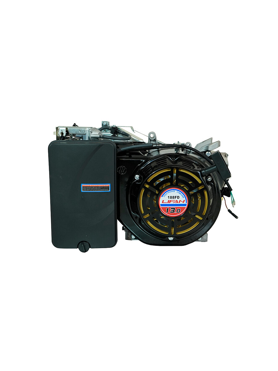 Двигатель бензиновый Lifan 188FD-V конусный вал короткий 54.45 мм (13л. с, 389куб. см, вал конусный, ручной и электрический старт)