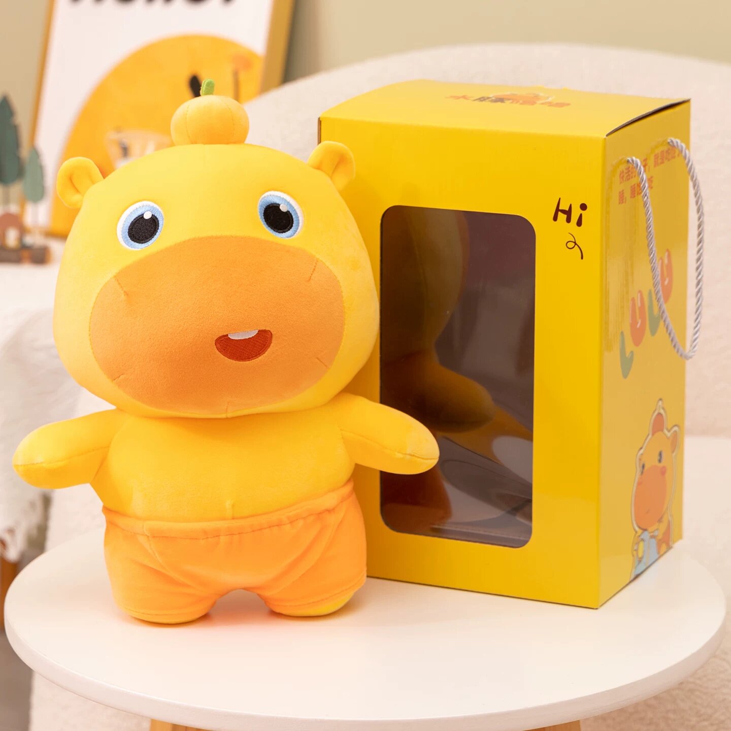Плюшевая игрушка Rulu Capybara - Выражение «Дурацкое», 18 см в эксклюзивной подарочной упаковке, мягкая игрушка для