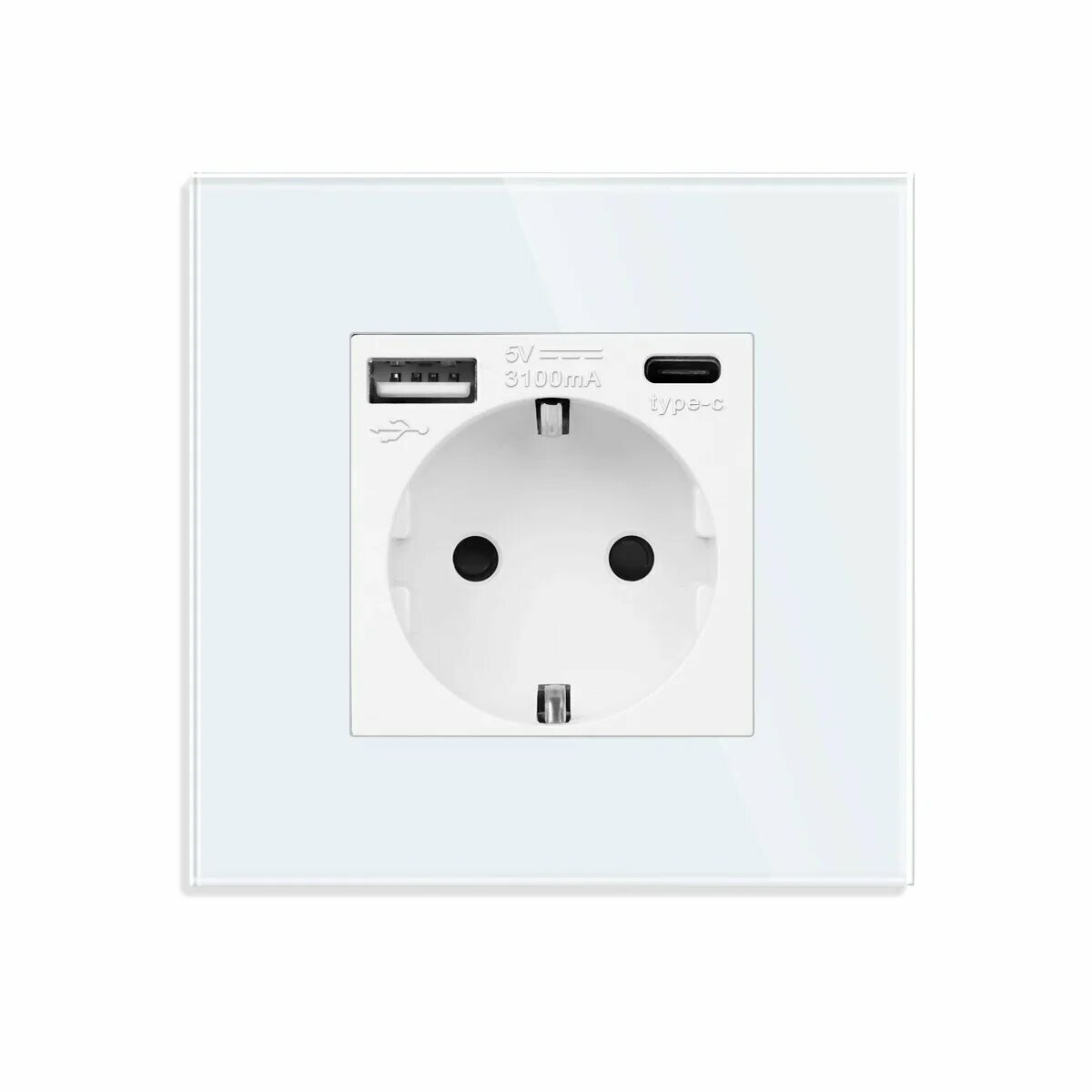 Bingoelec Умный выключатель Wi-Fi белый 20W USB Type-C White