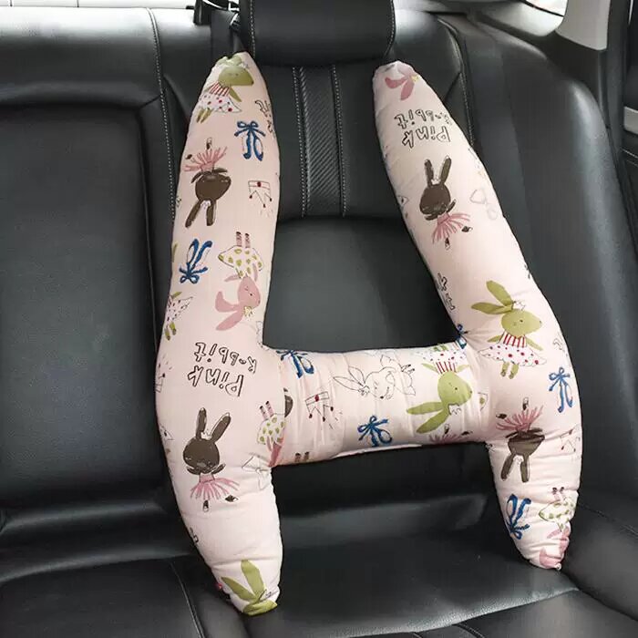 Подушка и накидка для автомобиля 2-в-1, милая детская подушка, накидка на ремень безопасности для младенцев, подушка