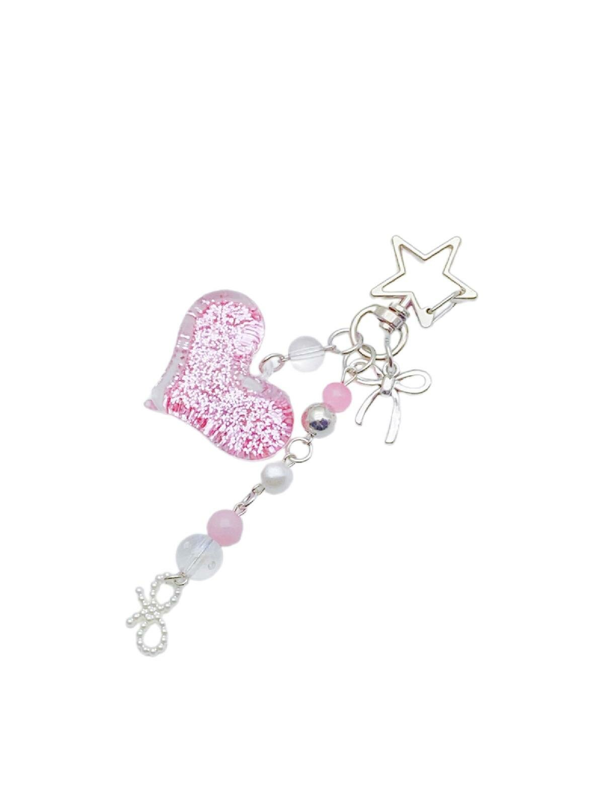 Элегантный брелок-оберег в виде сердца любви, портативный аксессуар для модных дам