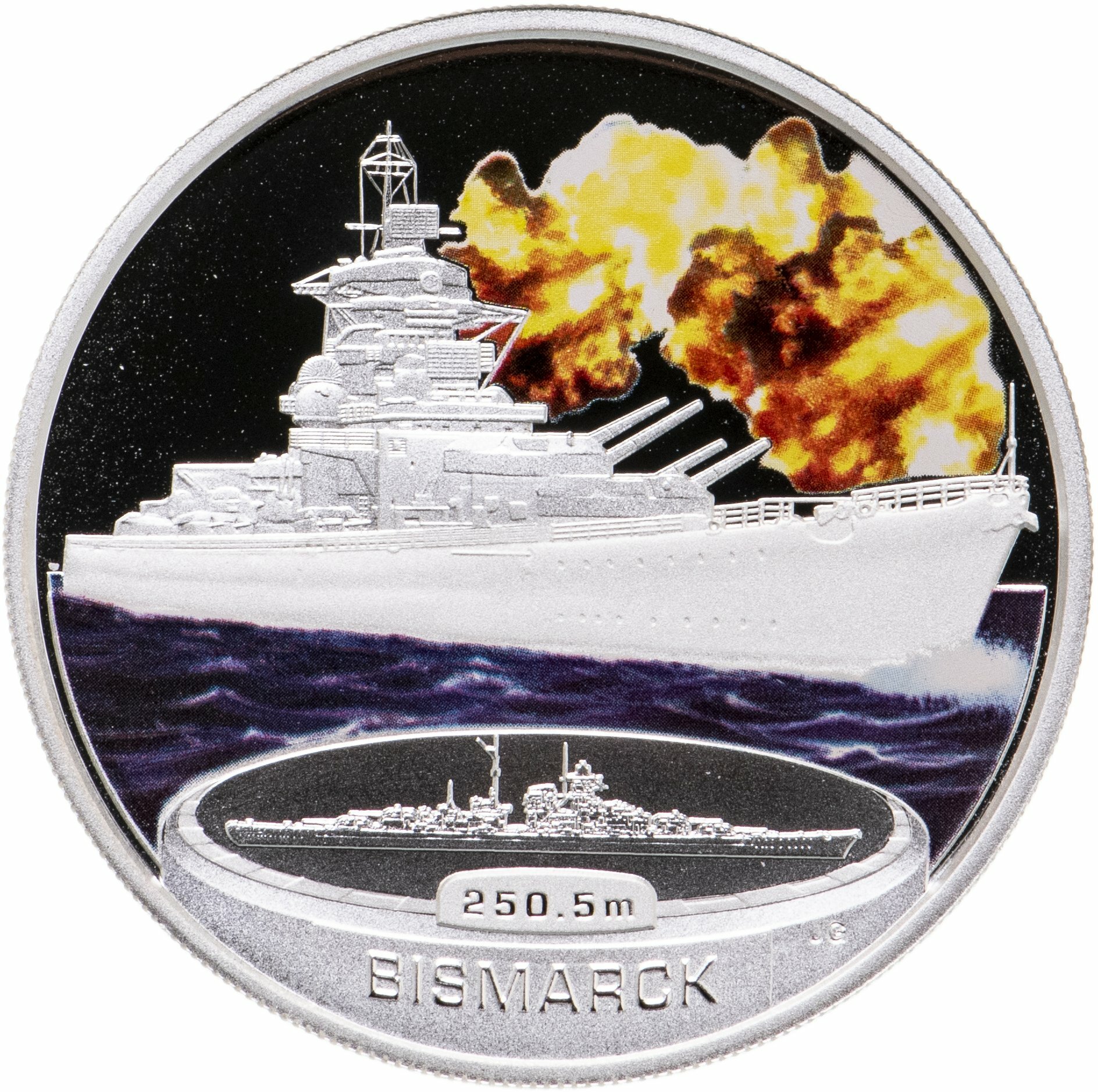 Тувалу 1 доллар 2007 "Бисмарк", Серебро 999, в сохранности Proof