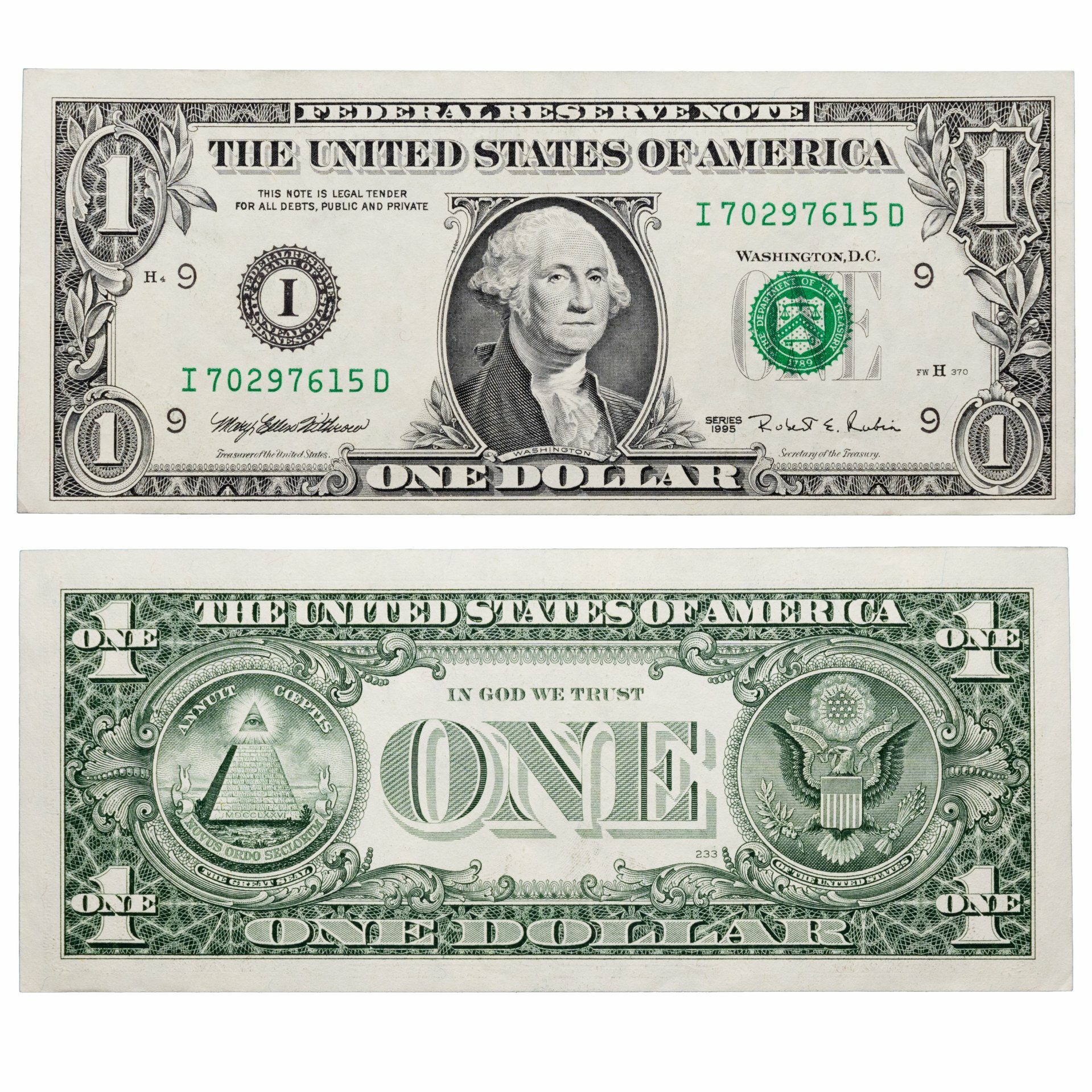 США 1 доллар 1995 Pick 496a I-Миннесота "FW" Fort Worth