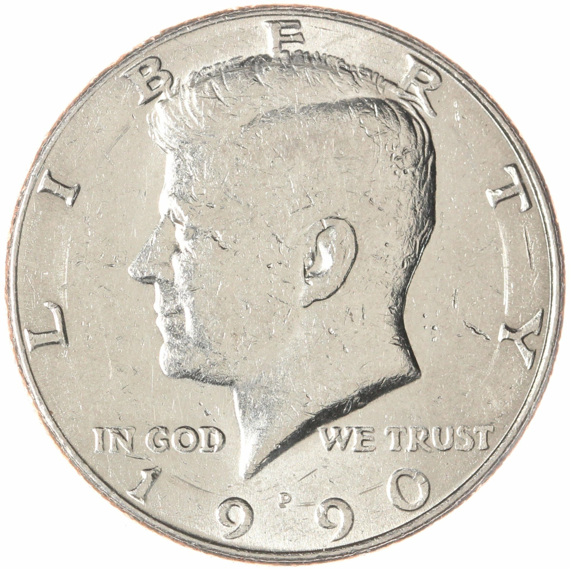 США 50 центов half dollar 1990 P "Kennedy Half Dollar", Другой, в сохранности AU