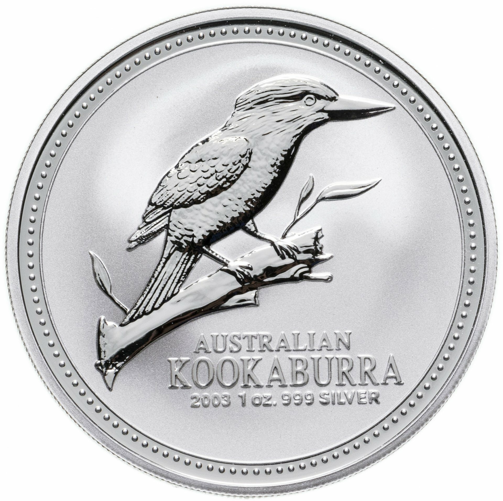 Австралия 1 доллар dollar 2003 UNC "Австралийская Кукабура - Кукабарра", Серебро 999