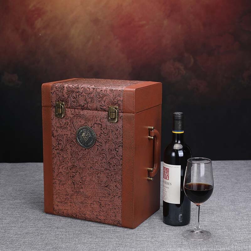 Элитная подарочная коробка на шесть бутылок, готовая к отправке упаковка, кожаный футляр на шесть бутылок, подарочная коробка для бутылок, винная коробка.