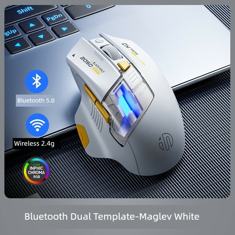Беспроводная Bluetooth-мышь INPHIC A9 Discovery Edition, бесшумная, с двойным режимом работы, пятью уровнями