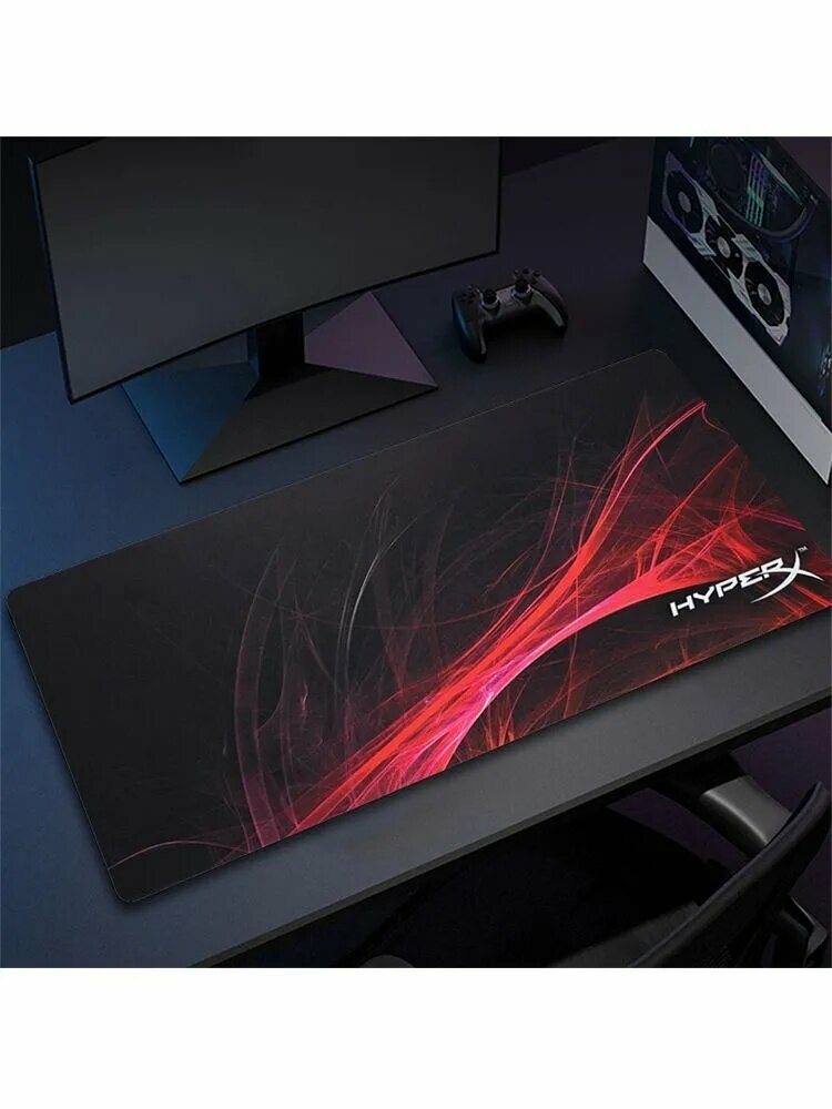 HyperX Коврик для мыши, XXXL, черный матовый, красный