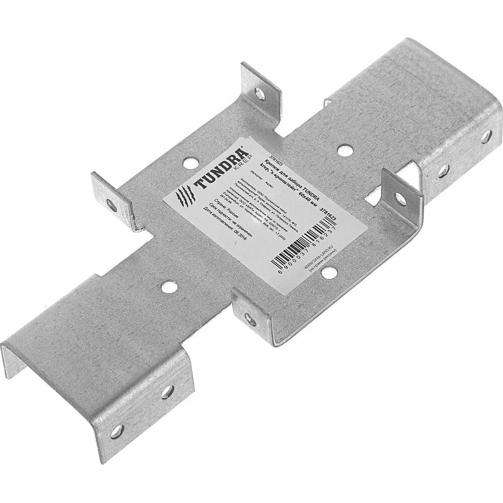 Крепеж для забора тундра krep х-кронштейн, 60x40 мм 3781623