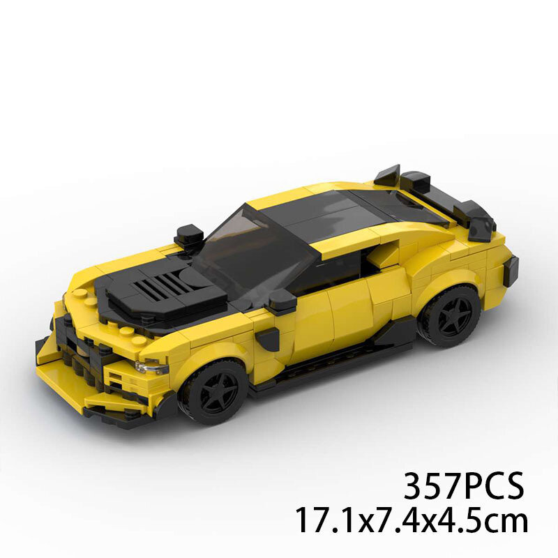 MOC-186862 Шмель Chevrolet Camaro строительный блок модель автомобиля украшения креативная сборка