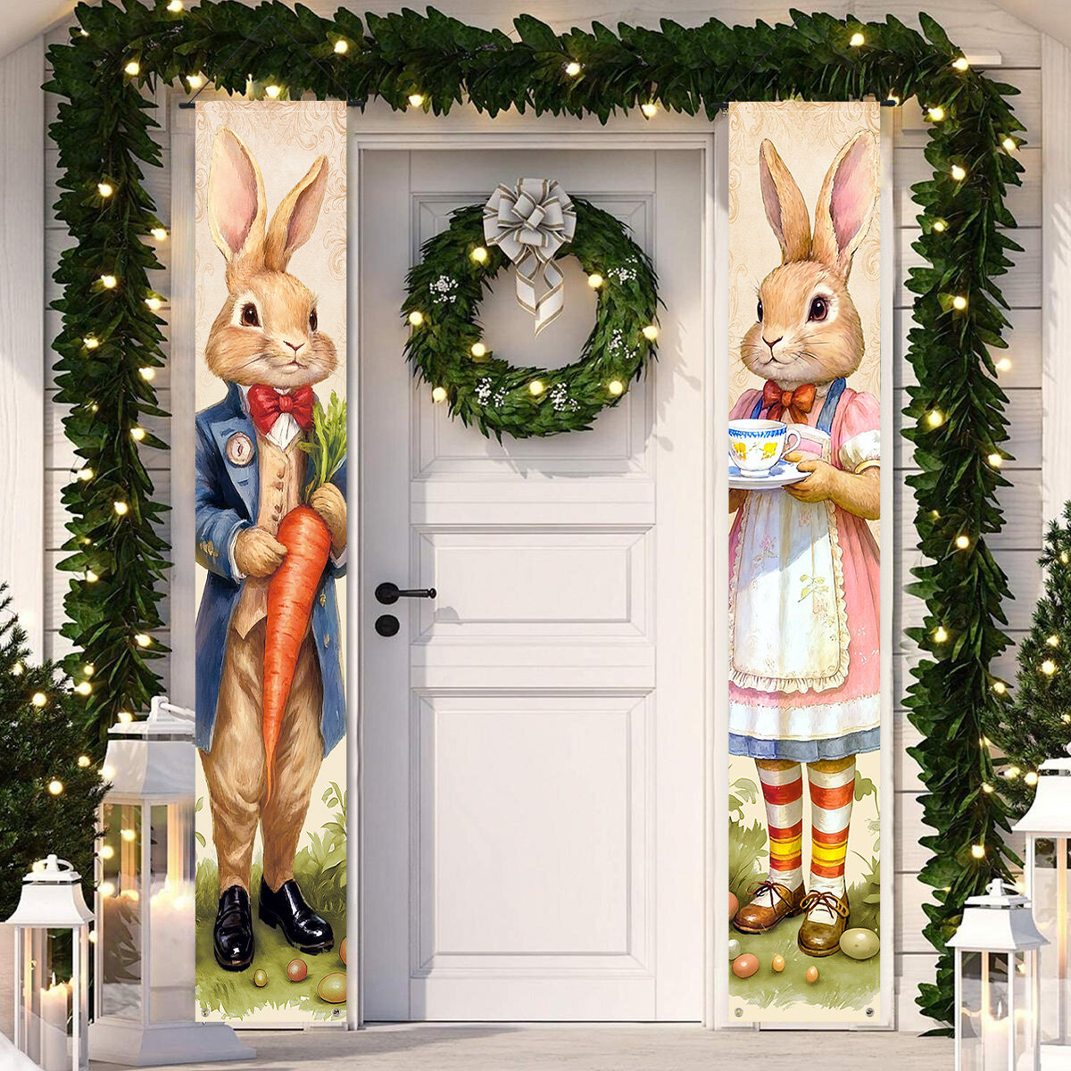 Пасхальный кролик на дверь, 180*30 см -2 шт/1 комплект