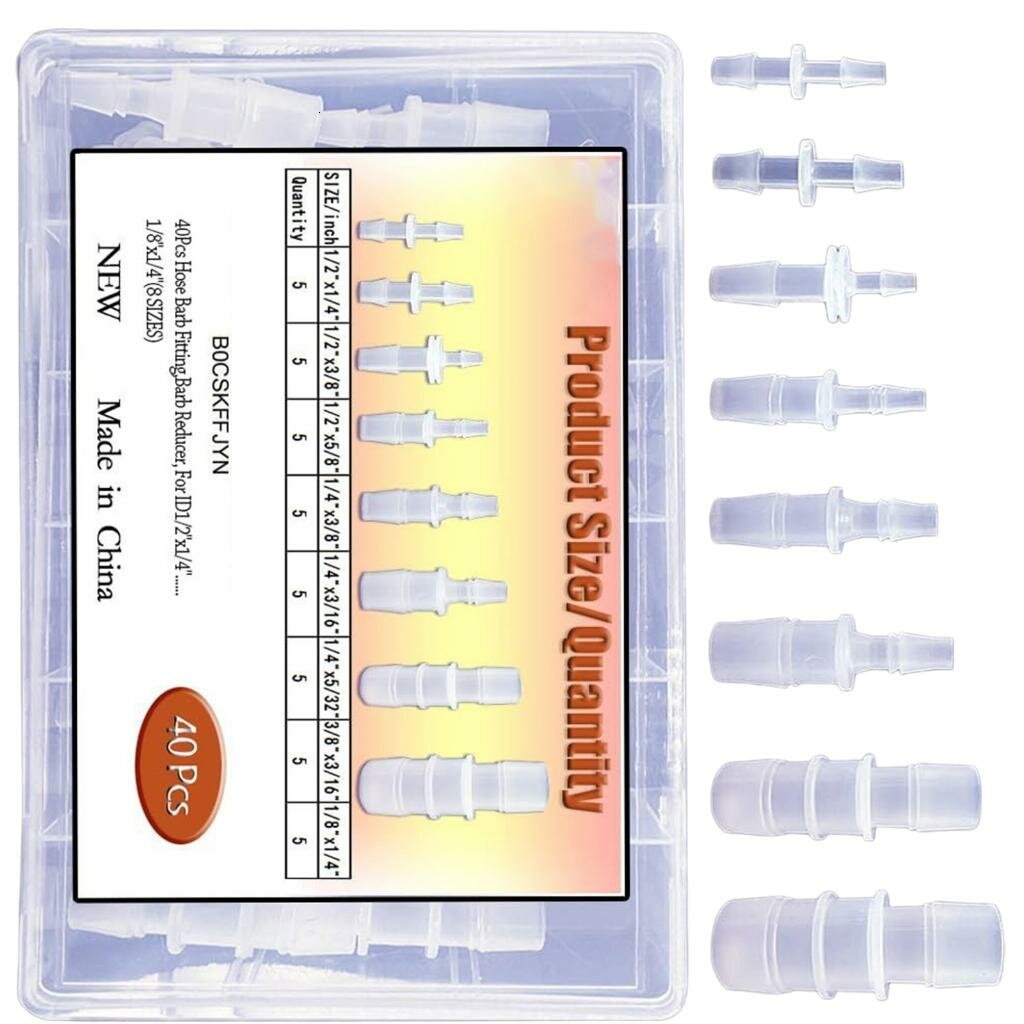 Пластиковые переходники для шлангов 40 шт.