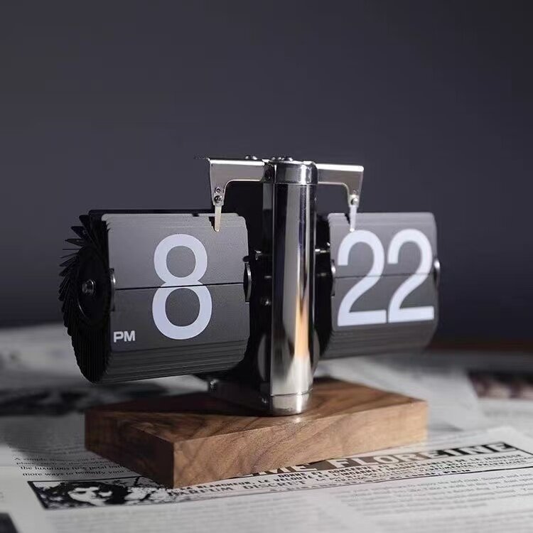 Часы HCLNBDM Air-Flip Big Black, электронные, перекидные, прямоугольные, черные