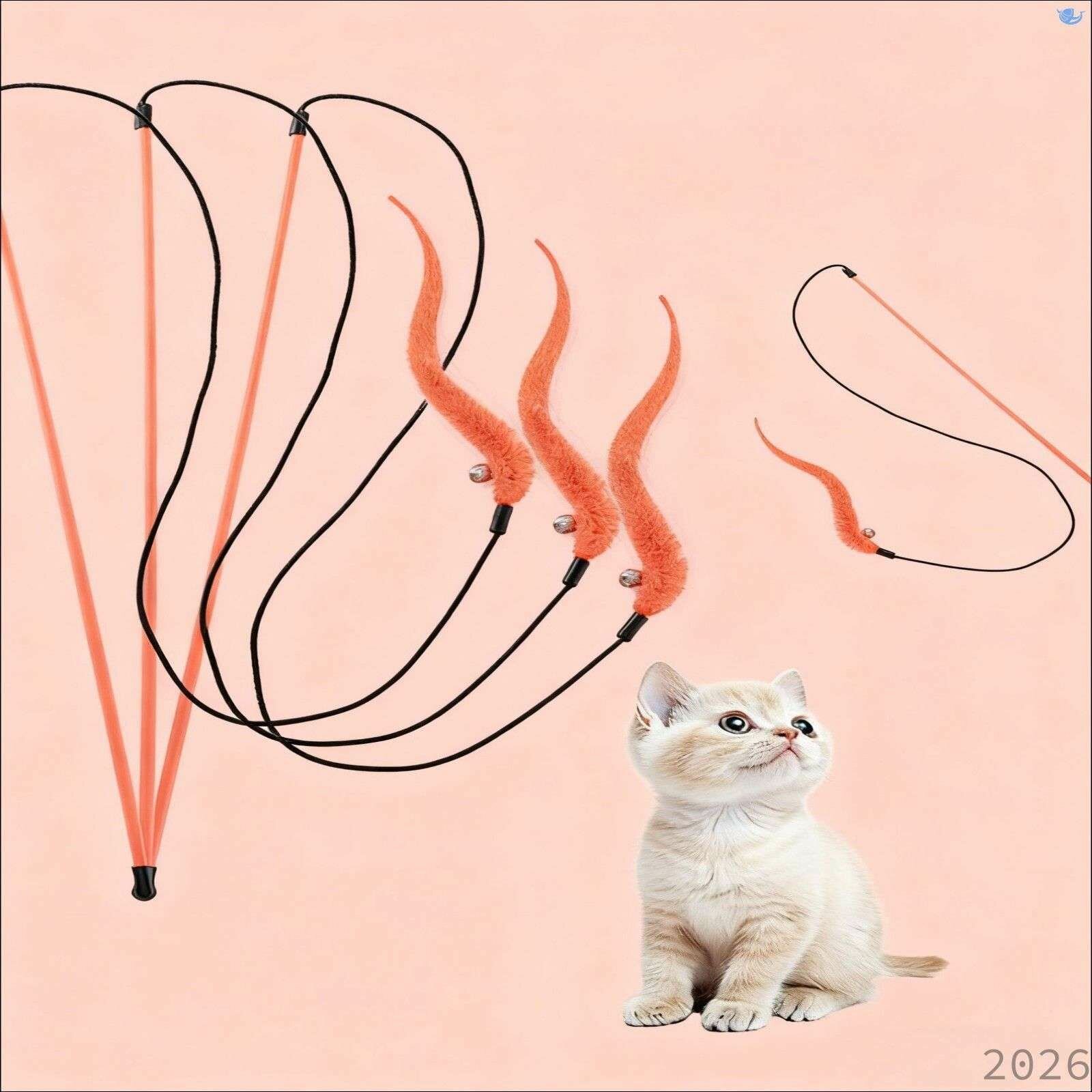 Ловушка для кошек в виде оранжевой гусеницы