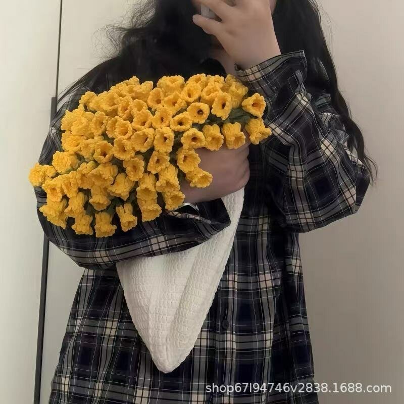 Набор для самостоятельного изготовления пледа с букетом роз, молочный хлопковый пряжа, ручная вязка, цветочный плед, подарок для девушки