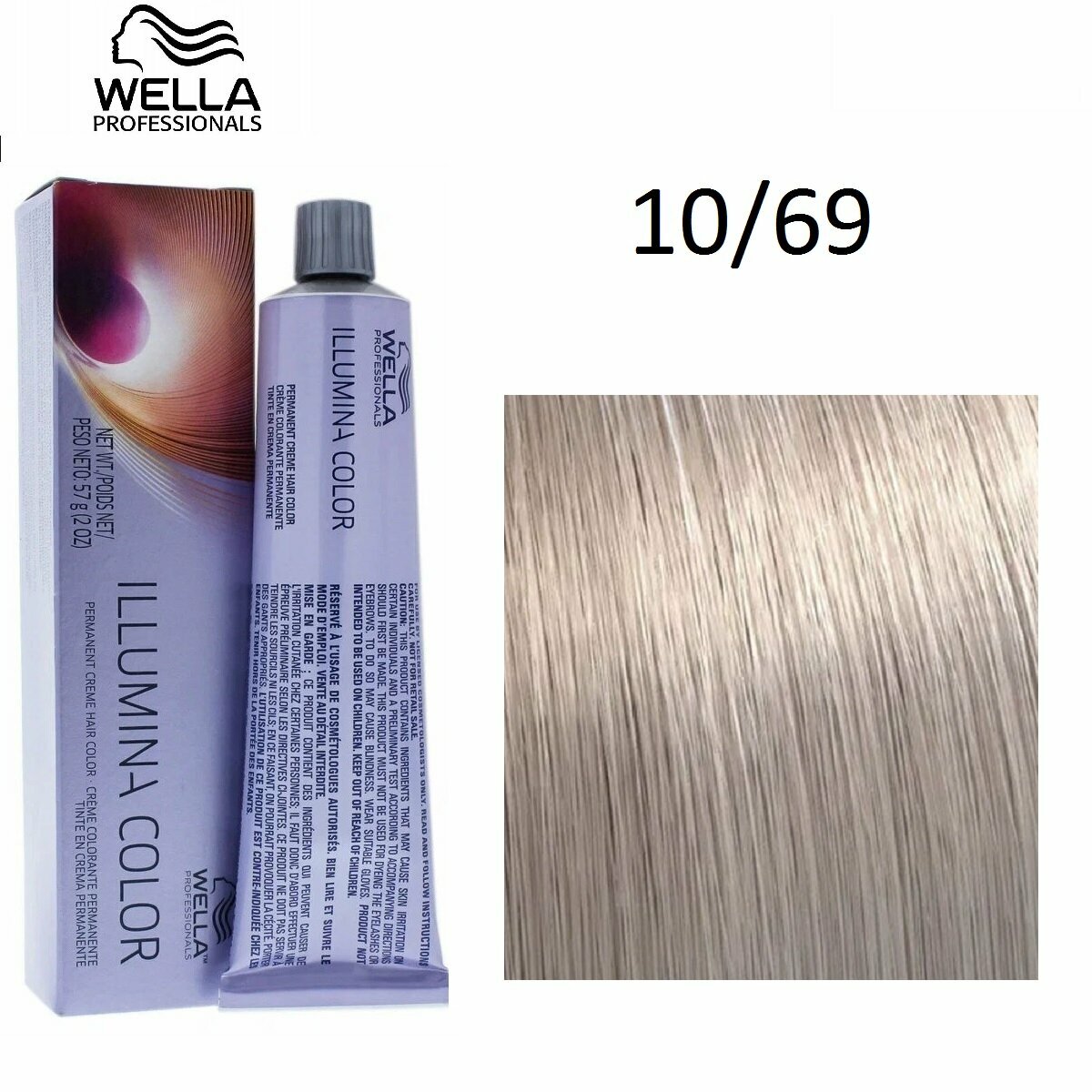 Wella Professionals Крем-краска для волос 10/69 ILLUMINA COLOR яркий блонд фиолетовый сандре 60 мл