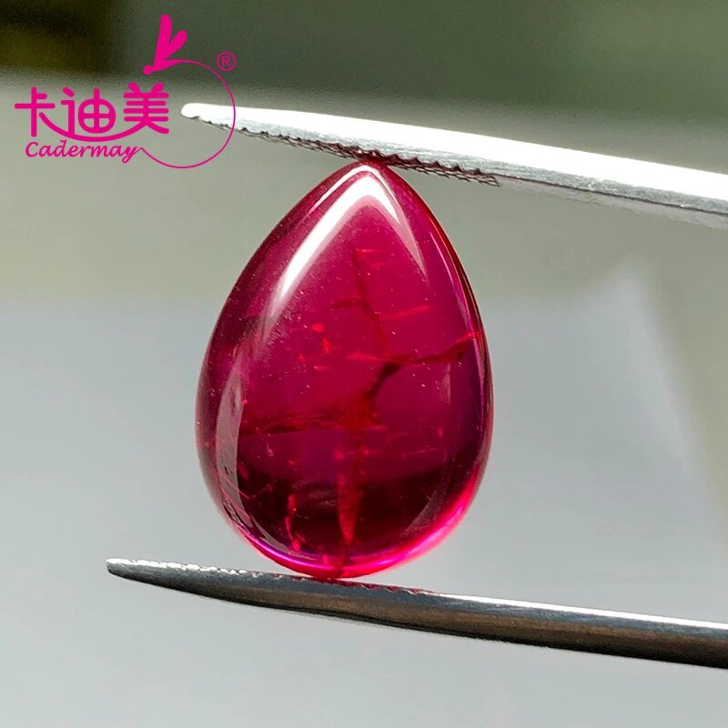CADERMAY Кабошон из искусственного рубина для украшений