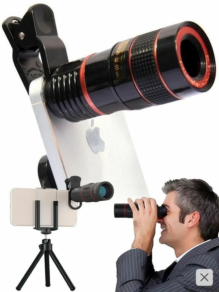 Набор линз для смартфона объектив на телефона для макросъемки рыбий глаз фишай широкоугольный