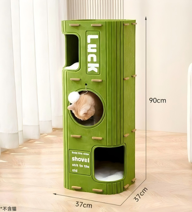 Кошачья вилла, трехэтажный домик для кошек, теплый зимний домик для кошек с полной изоляцией, кошачья лежанка, складной