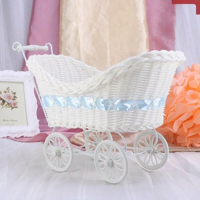 Аксессуары для кукол, трехколесный велосипед для взрослых, ротанговая коляска 42.00X21.00X30.00CM