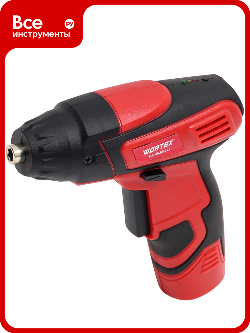 Аккумуляторная отвертка WORTEX BS 4536-1 LI BS45361Li0823, компактный