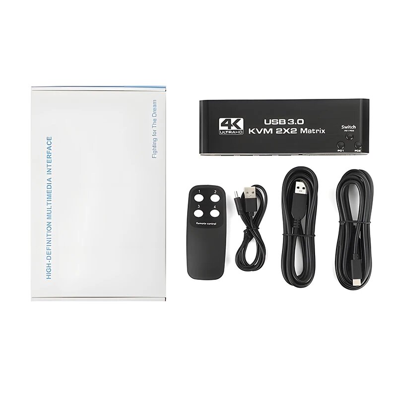 TITAK 2 портовый HDMI KVM-переключатель 4K 60Гц