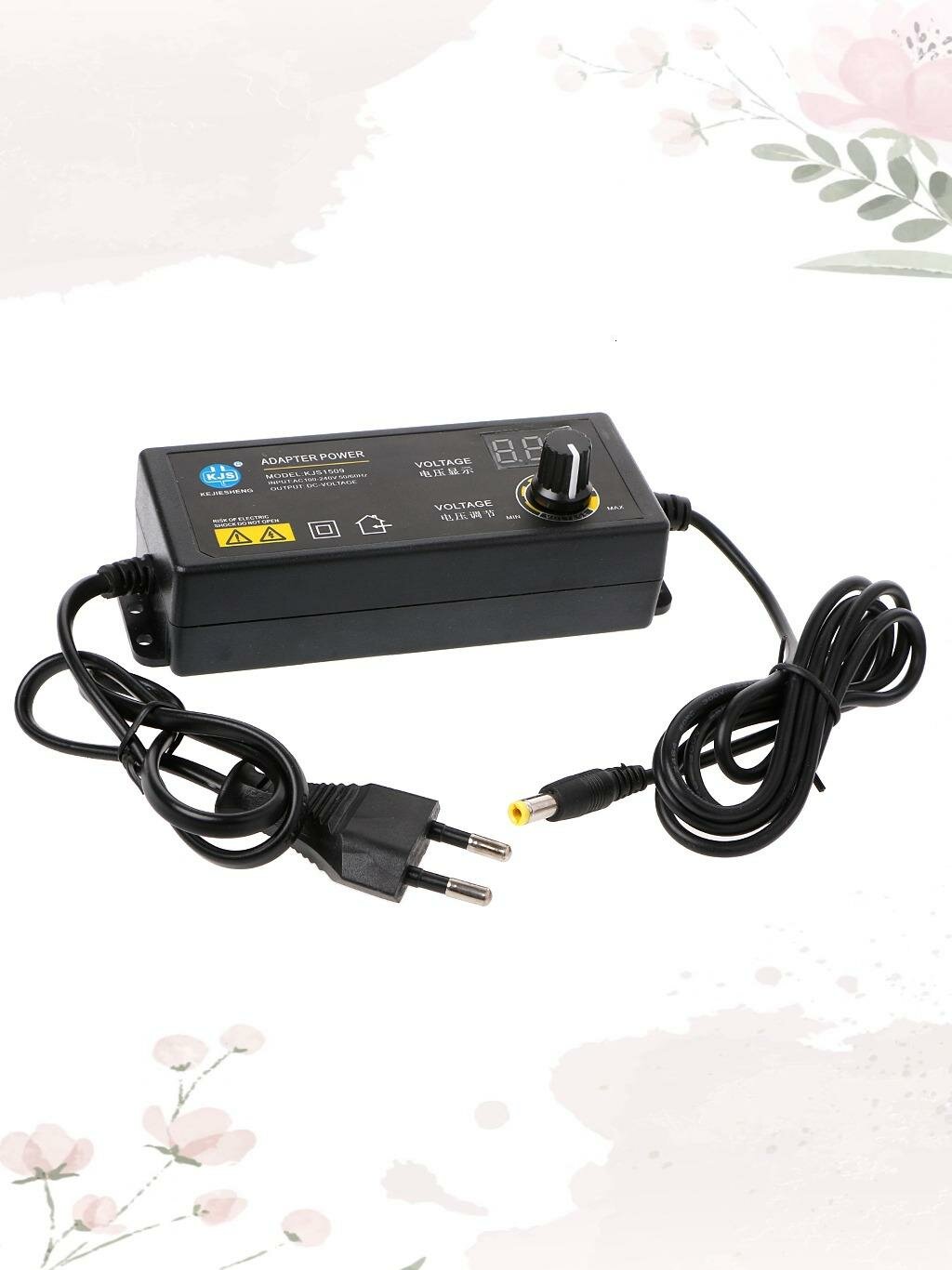 Регулируемый адаптер 60 Вт, 3–24 В, с дисплеем